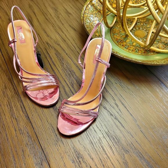 Forever 21 | Shoes | Metallic Pink Heels | Poshmark